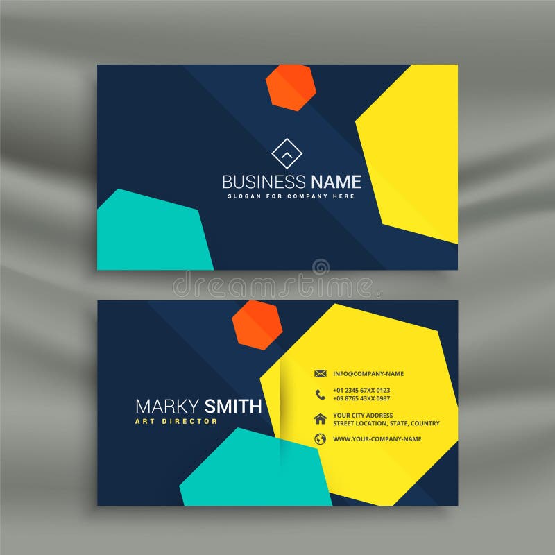 Modern Stylish Business Card Template Stock Vector - Illustration of ...