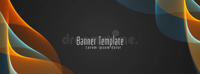 Modern Stylish Colorful Wavy Banner Design Stock Vector - Illustration ...