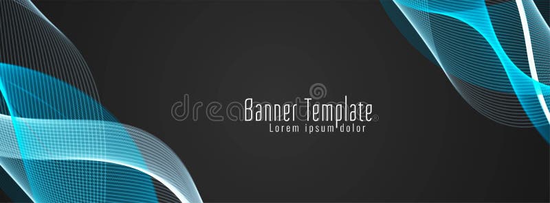 Modern Stylish Colorful Wavy Banner Design Stock Vector - Illustration ...