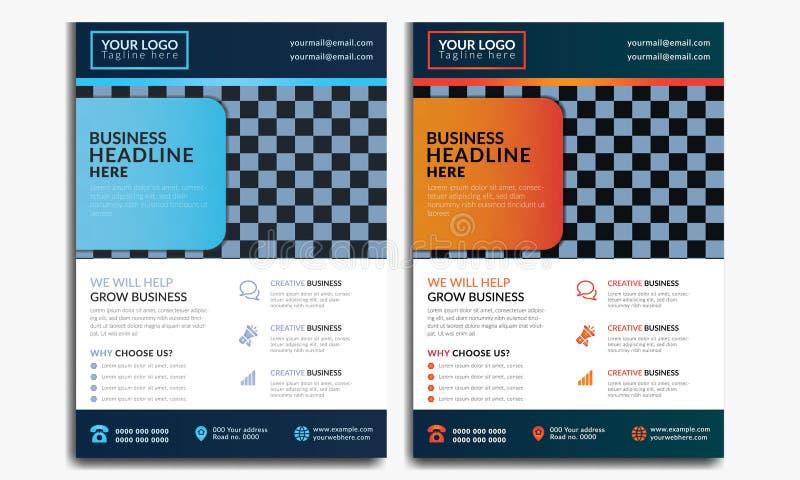 Modern Stylish Flyer Template Design Stock Vector - Illustration of ...