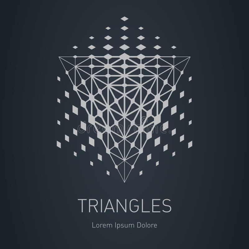 Modern Stylish Logo. Design Element with Squares, Triangles and Stock ...