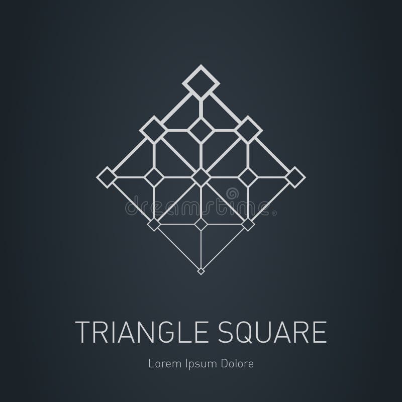Modern Stylish Logo. Design Element with Squares, Triangles and Stock ...