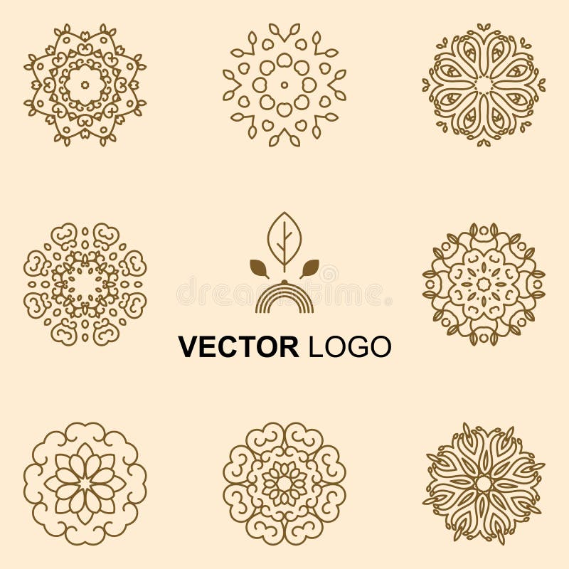 Modern Stylish Logo Elements Stock Vector - Illustration of modern ...