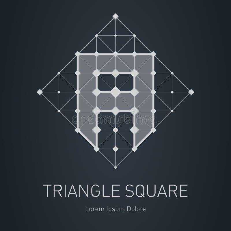 Modern Stylish Low Poly Logo with Letter a. Low-poly Design Elem Stock ...