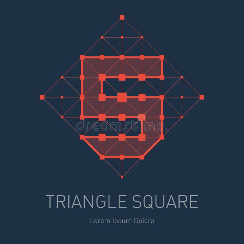 Modern Stylish Low Poly Logo with Letter S or Number Five. Low-poly ...