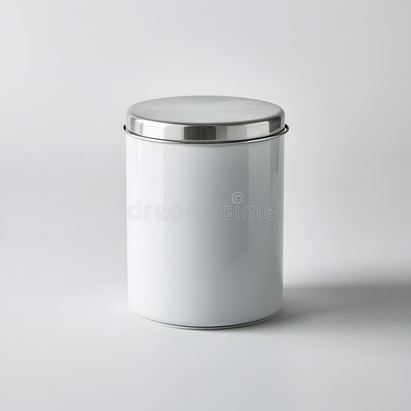 Modern, Stylish, and Secure White Cylinder with Reflective Surface and ...