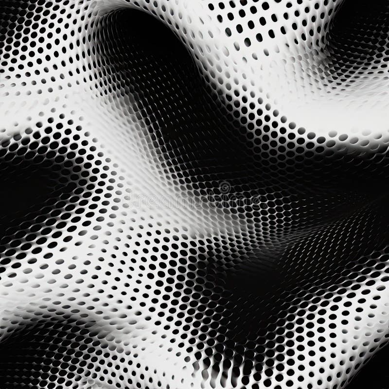 Modern Stylish Texture of Mesh Seamless Pattern. Intricate Black White ...