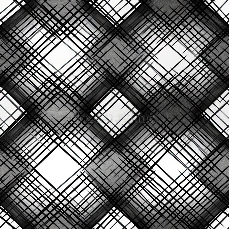 Modern Stylish Texture of Mesh Seamless Pattern. Intricate Black White ...
