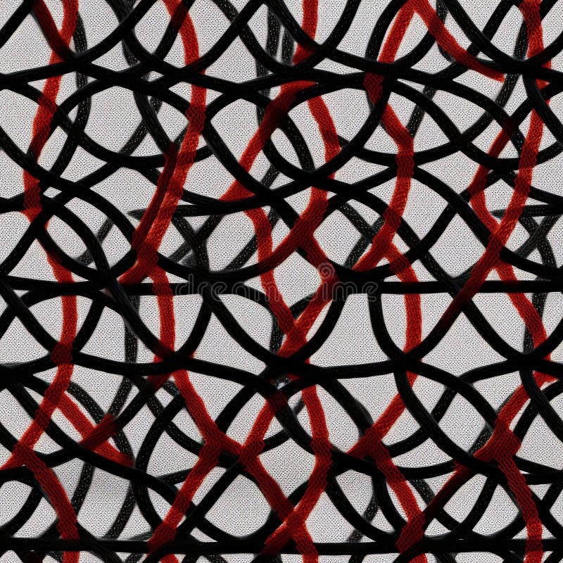 Modern Stylish Texture of Mesh Seamless Pattern. Intricate Black White ...