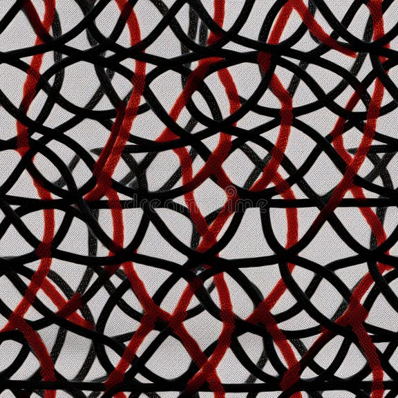 Modern Stylish Texture of Mesh Seamless Pattern. Intricate Black White ...