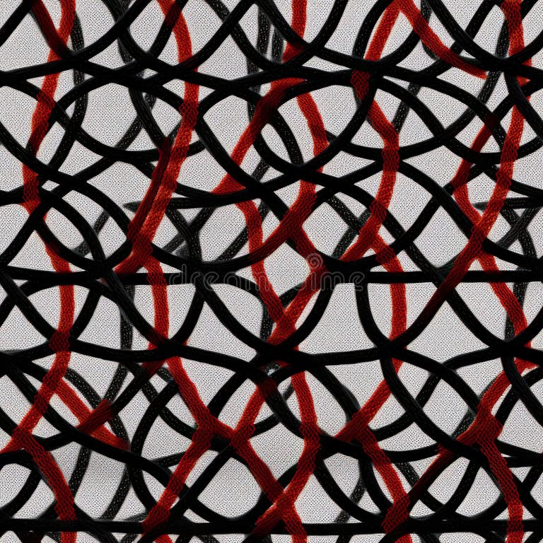 Modern Stylish Texture of Mesh Seamless Pattern. Intricate Black White ...