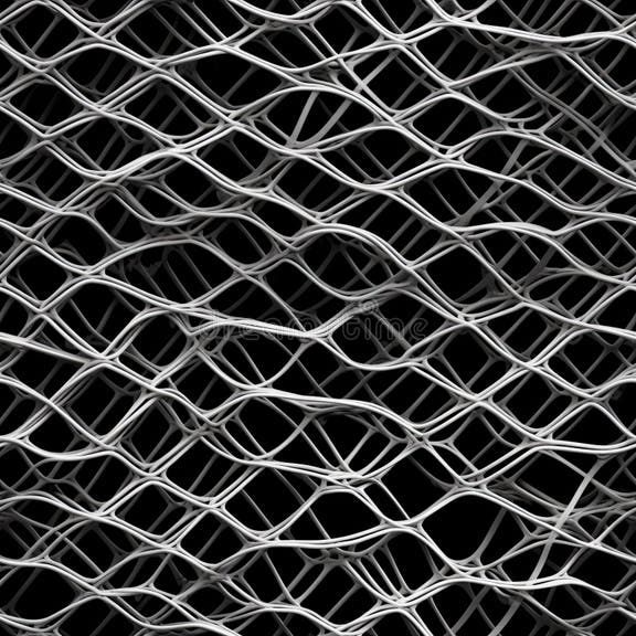 Modern Stylish Texture of Mesh Seamless Pattern. Intricate Black White ...