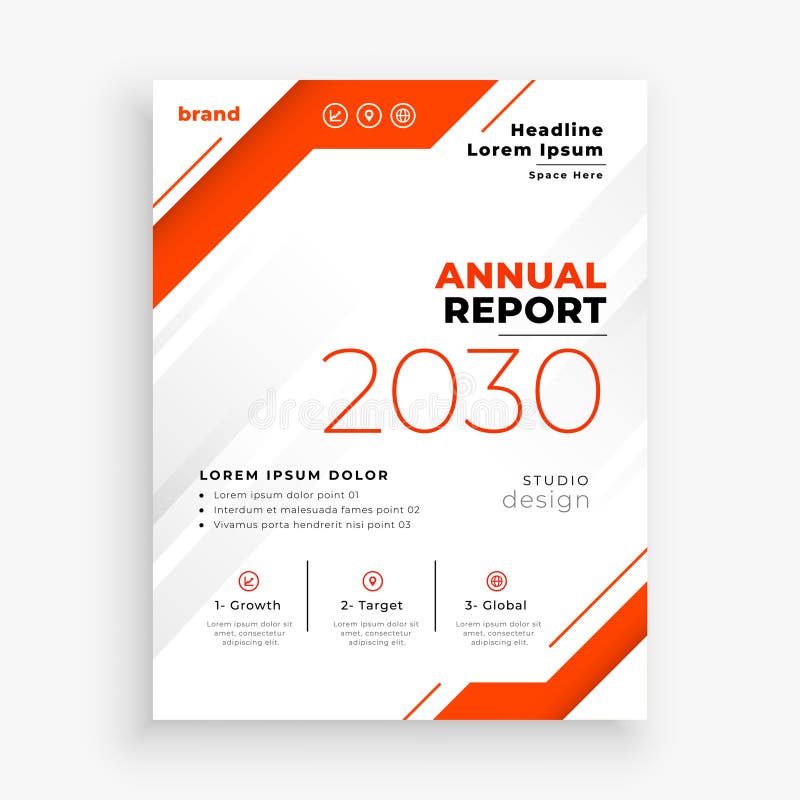 Modern and Stylish Yearly Report Booklet Template Design Stock Vector ...