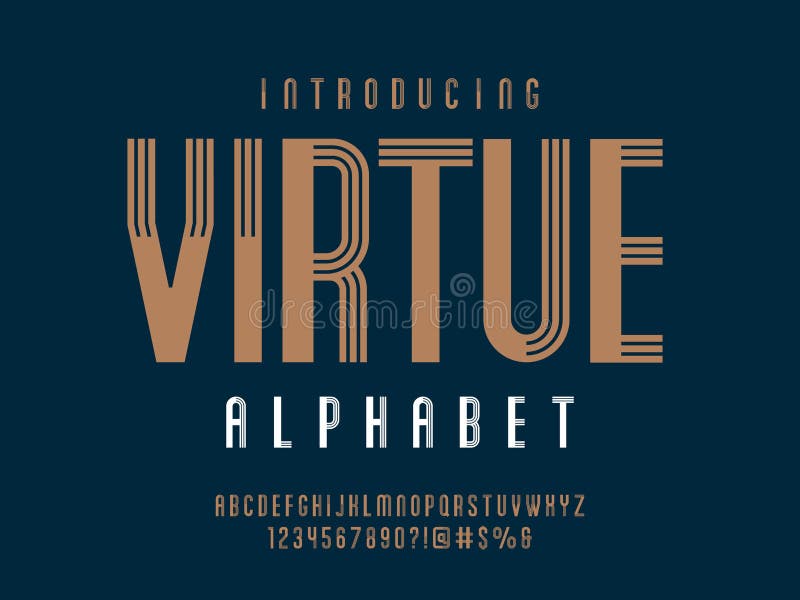 Stylized font stock vector. Illustration of alphabet - 254390183