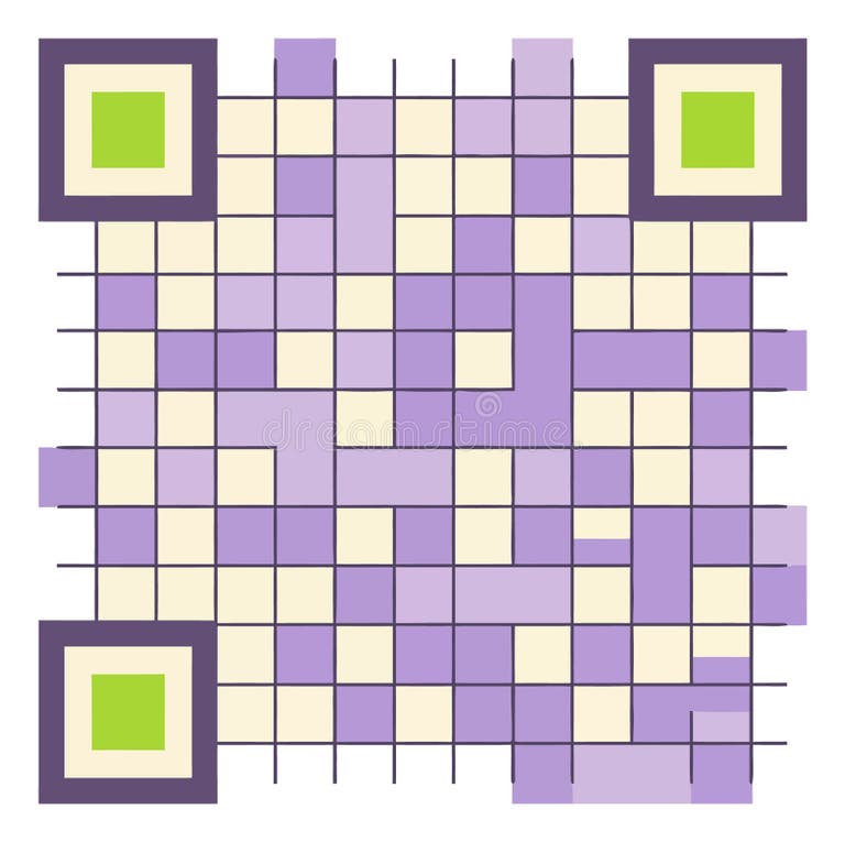 Stylized Qr Code Pattern Stock Illustrations – 70 Stylized Qr Code ...