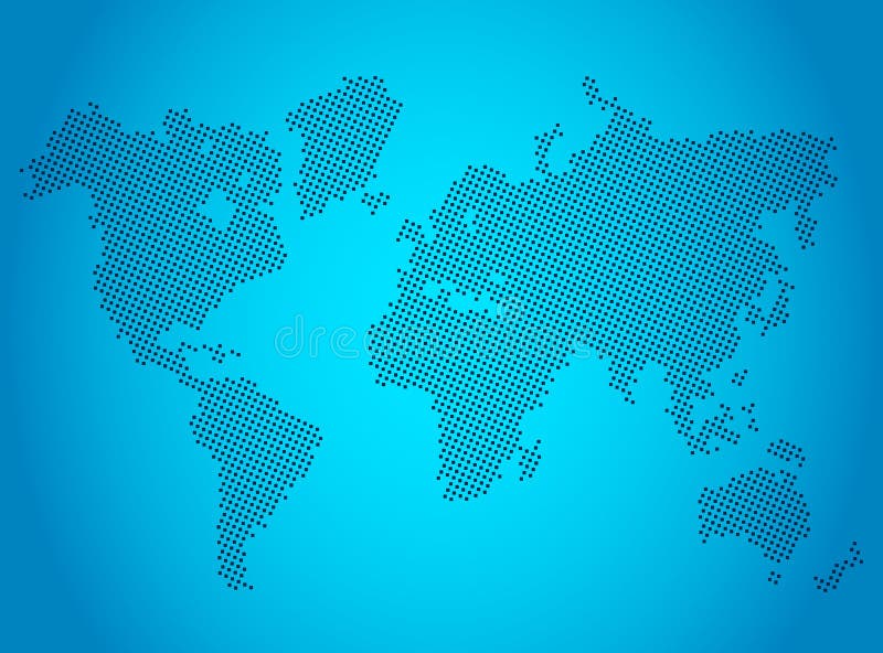 Stylized World Map stock illustration. Illustration of stylized - 10125833