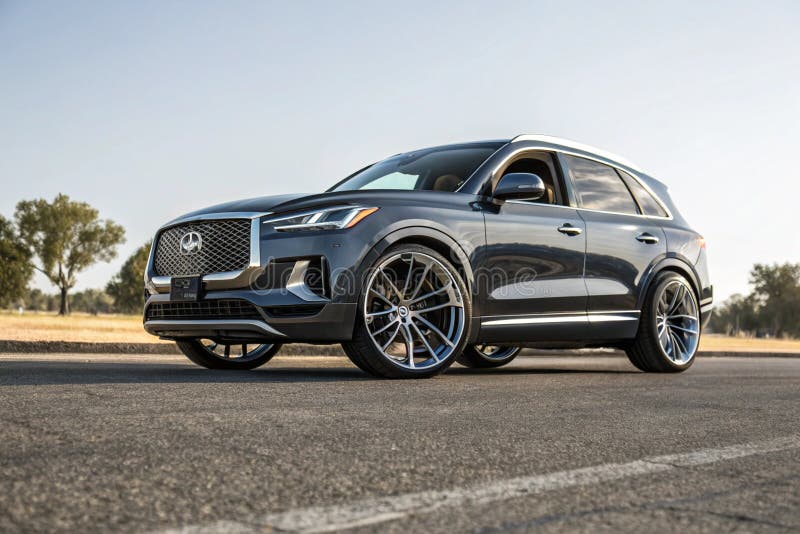 Modern Subcompact Crossover SUV with Chrome Grille Stock Illustration ...