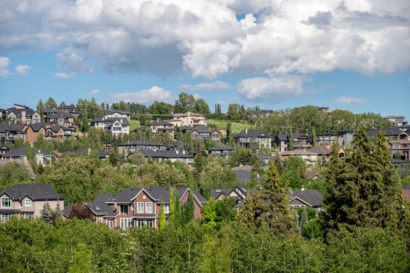Modern Suburban Condo Development in Calgary Stock Photo - Image of ...