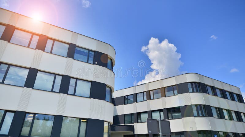 Modern Suburban Low Rise Office Building. Stock Photo - Image of tech ...