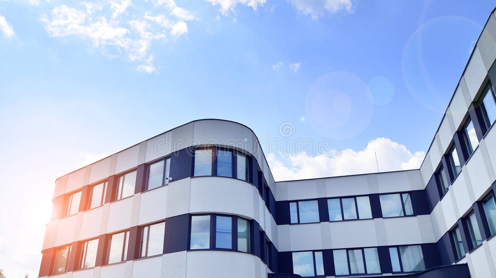 Modern Suburban Low Rise Office Building. Stock Photo - Image of home ...