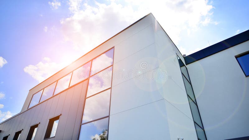 Modern Suburban Low Rise Office Building. Stock Image - Image of city ...