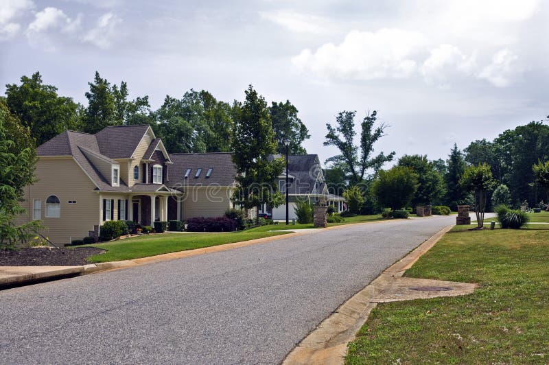 Modern Suburban Neighborhood Royalty Free Stock Photos - Image: 19731618