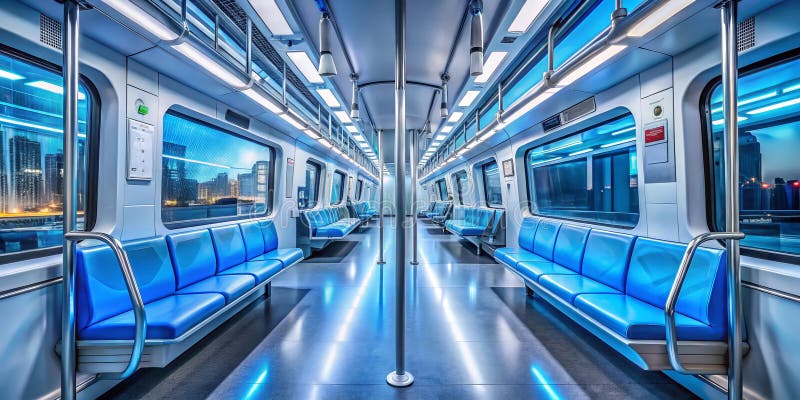 Modern Subway Car Interior Sleek Design Efficient Public Transportation ...