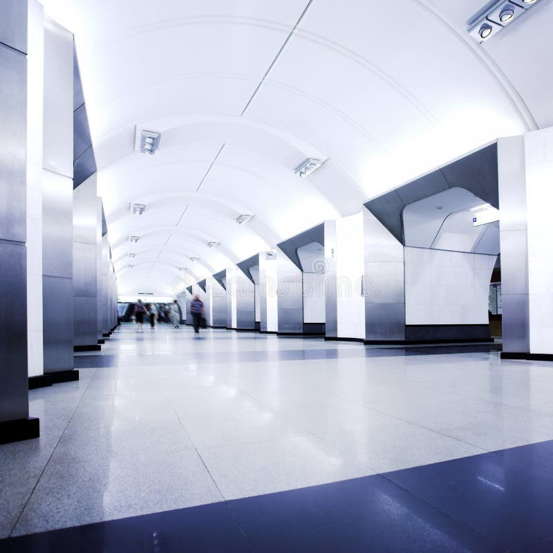 Modern subway station stock photo. Image of centre, metal - 8117128