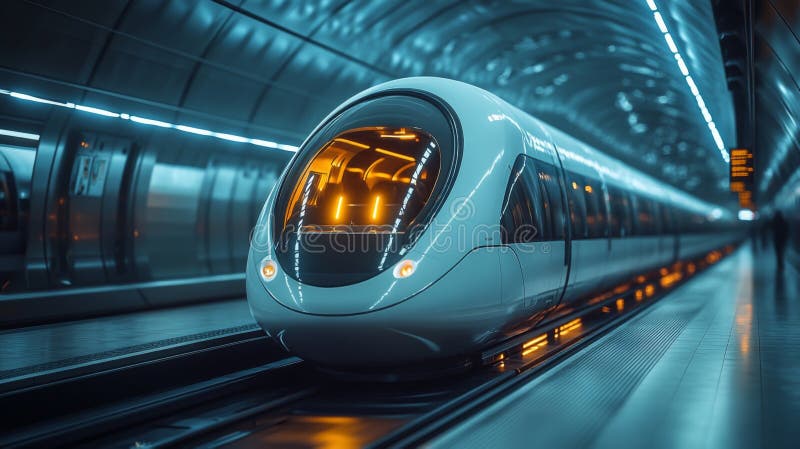 Modern Subway Train Operating in an Urban Transit System during Peak ...