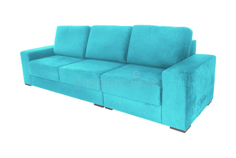 Modern Suede Couch Sofa Isolated Stock Image - Image of elegant, couch ...