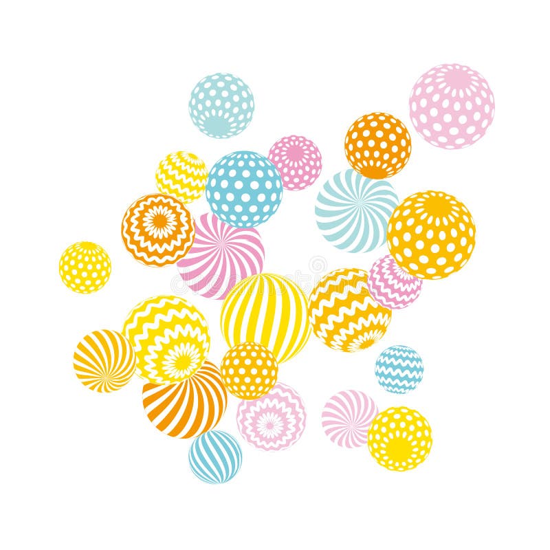 Modern Summer Pale Color Geometry Design Element. Stock Vector ...