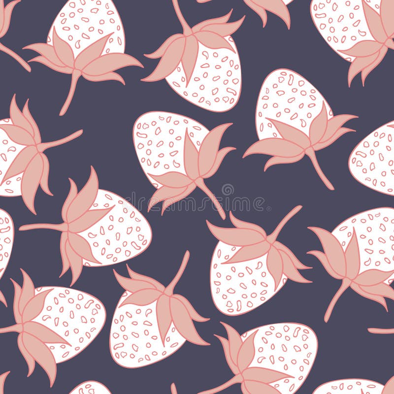 Modern Summer Strawberry Seamless Pattern Design Summer Wine Collection Stock Vector ...