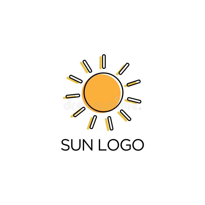 Modern Sun Logo Illustration Template Icon Vector Stock Vector ...