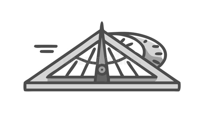 Modern Sundial on Structure: Architectural Timepiece, Vector Design ...