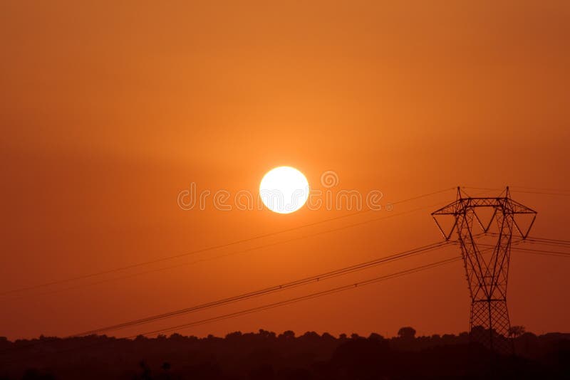 Modern sunset stock photo. Image of pipeline, thread, romantic - 2020242