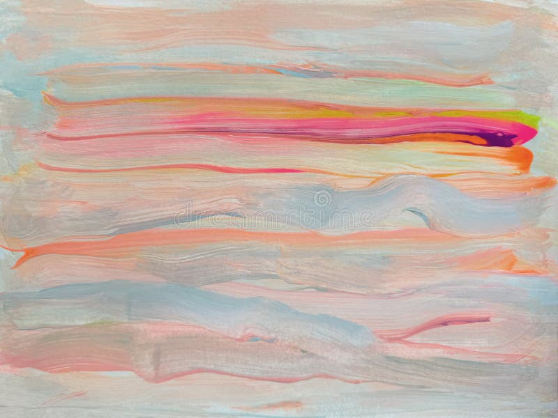 Modern Sunset Painting. Contemporary Art. Stock Illustration ...