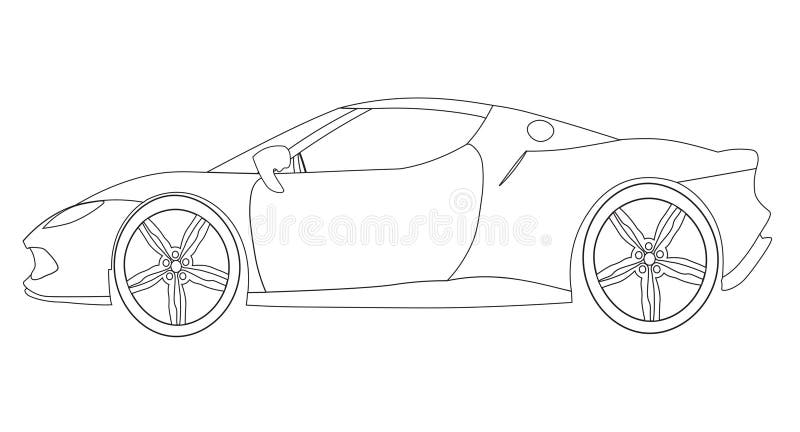 Sports Car Line Drawing Stock Illustrations – 1,307 Sports Car Line ...