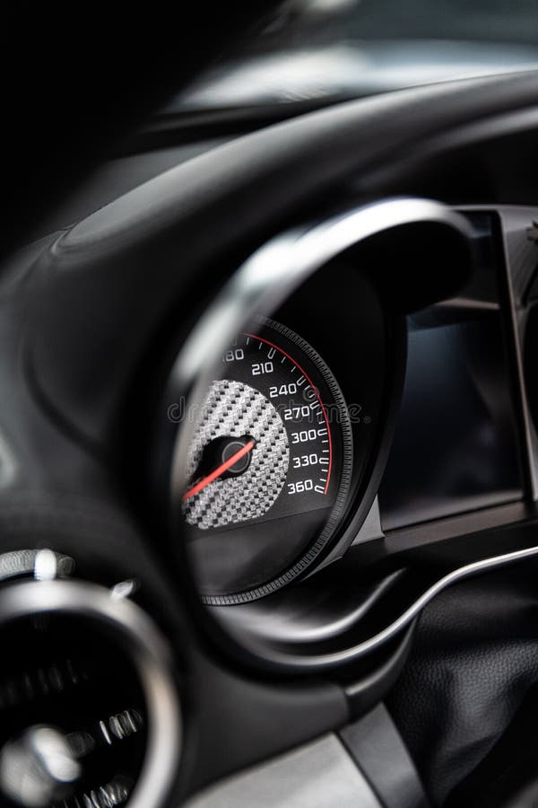 Modern Super Sports Car Speedometer Stock Image - Image of speeding ...