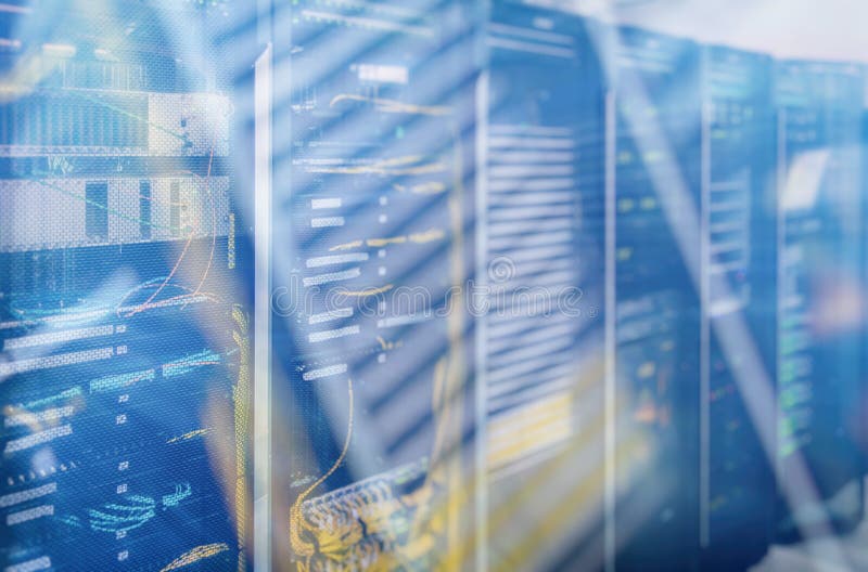 Modern Supercomputers in Computational Data Center. Stock Photo - Image of audio, hardware ...