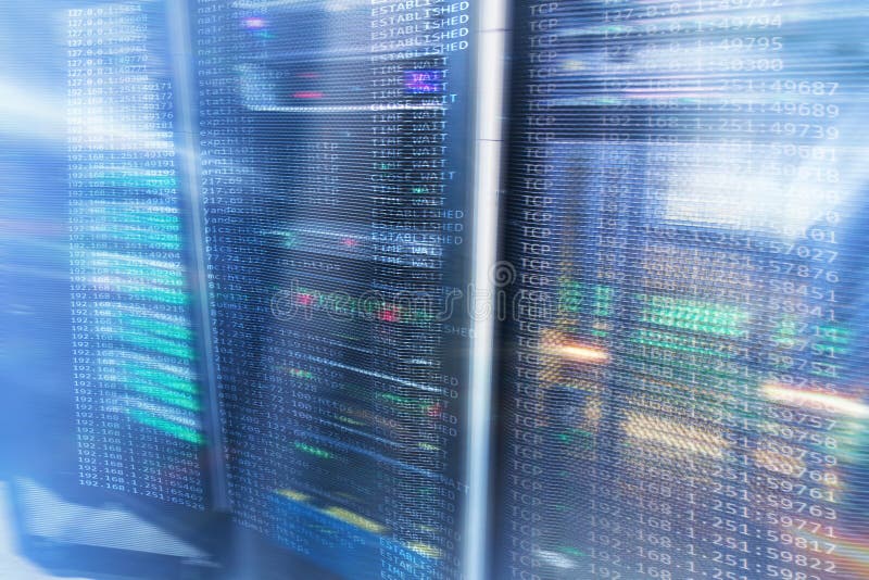 Modern Supercomputers In Computational Data Center Stock Image Image Of Electronic Data