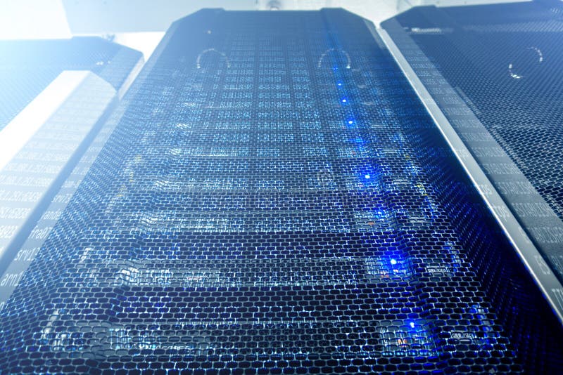 Modern Supercomputers in Computational Data Center. Stock Image - Image ...