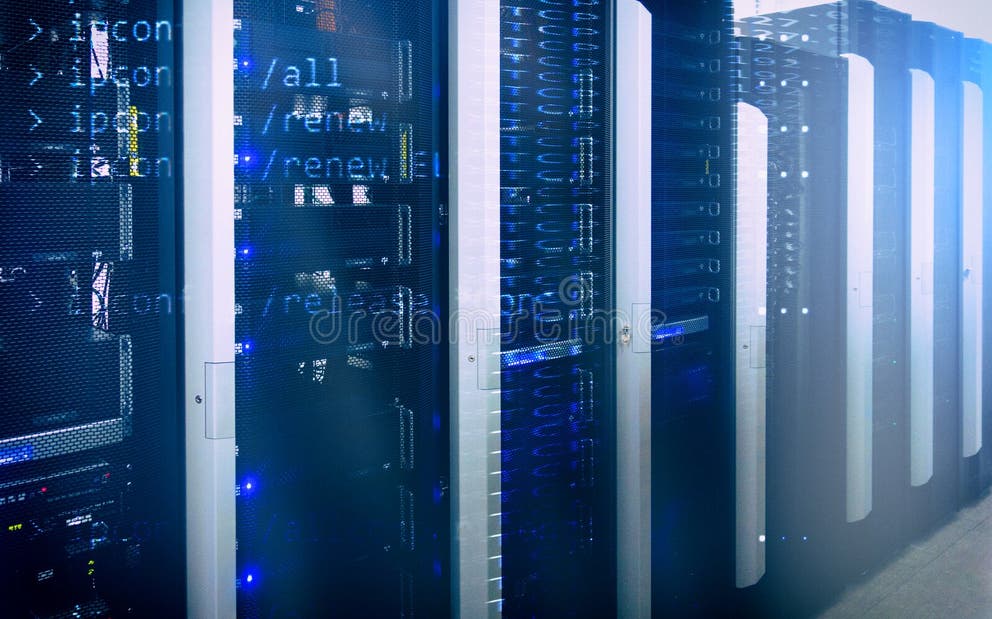 Modern Supercomputers in Computational Data Center. S Stock Image - Image of mainframe, earth ...