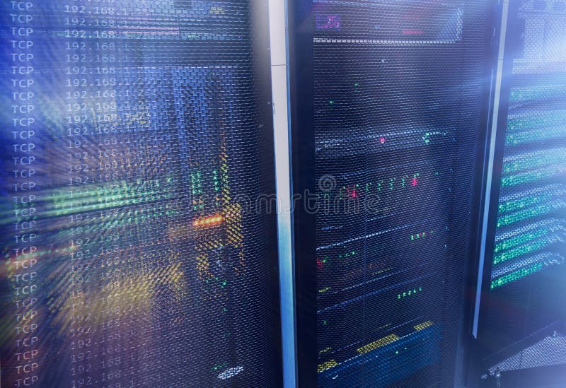 Modern Supercomputers in Computational Data Center. S Stock Photo - Image of network, internet ...