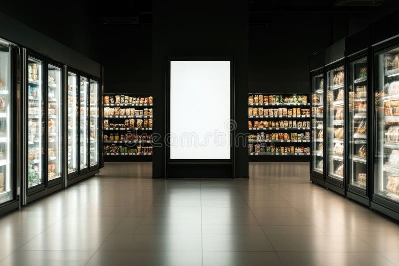 Modern Organized Supermarket Interior with Empty Space Stock Image ...