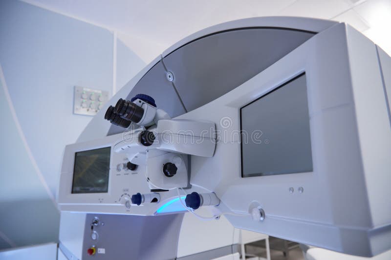 Operating Microscope Close-up. Sterile Operating Room in a Veterinary ...