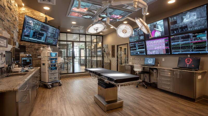 Modern Surgical Operating Room with Advanced Medical Technology Stock ...