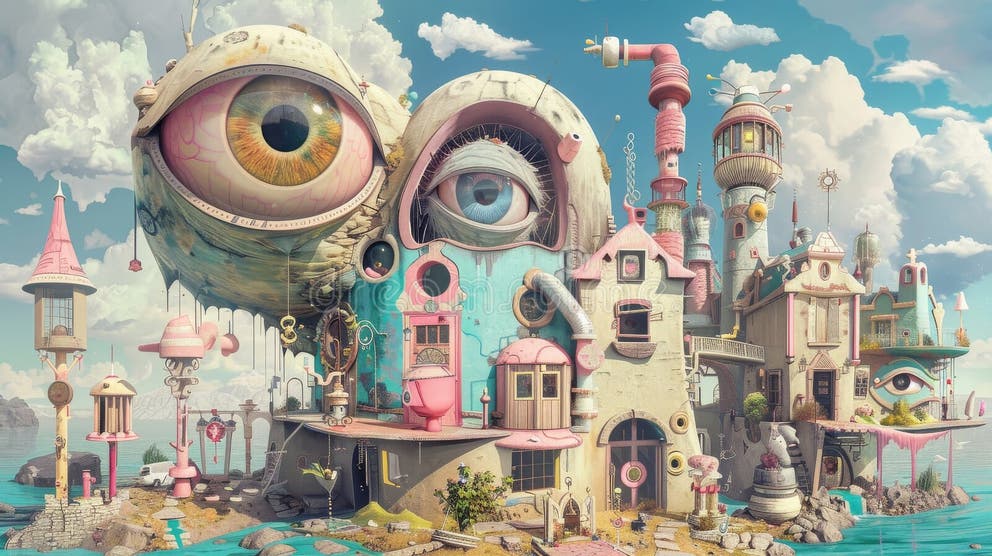 Modern Surrealism with Surreal Characters and Surreal Architecture ...