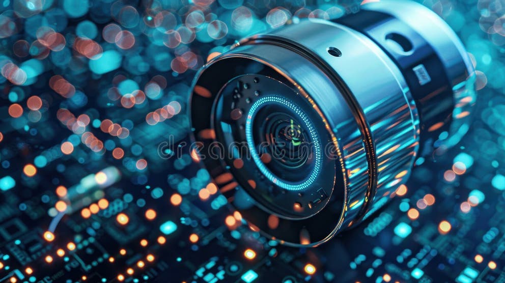 A Modern Surveillance Camera with a Double Exposure of the ...