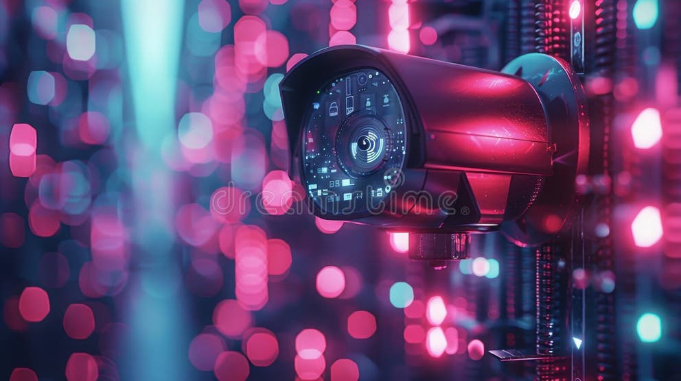 A Modern Surveillance Camera with a Double Exposure of the ...