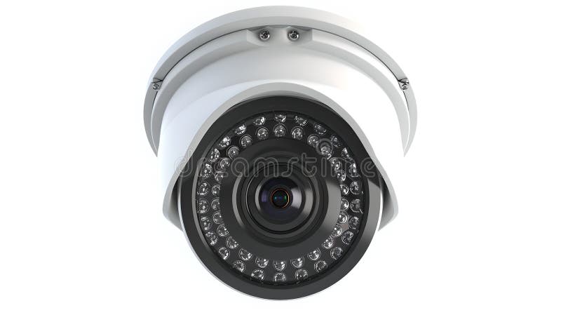 Modern Surveillance Camera Isolated on White Background. Security ...